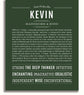 Kevin Personalized Name Meaning Art Prints – Name Stories