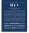 Kevin Personalized Name Meaning Art Prints – Name Stories