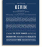 Kevin Personalized Name Meaning Art Prints – Name Stories