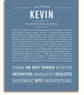 Kevin Personalized Name Meaning Art Prints – Name Stories