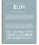 Kevin Personalized Name Meaning Art Prints – Name Stories