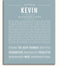 Kevin Personalized Name Meaning Art Prints – Name Stories