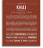 Khai | Name Art Print – Name Stories