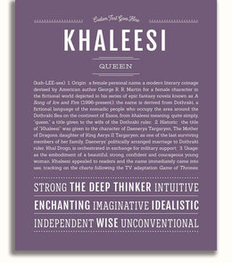 Khaleesi | Name Art Print – Name Stories