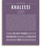 Khaleesi | Name Art Print – Name Stories
