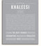 Khaleesi Personalized Name Meaning Art Prints – Name Stories