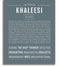 Khaleesi | Name Art Print – Name Stories