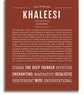 Khaleesi | Name Art Print – Name Stories