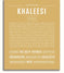 Khaleesi | Name Art Print – Name Stories