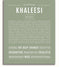 Khaleesi Personalized Name Meaning Art Prints – Name Stories