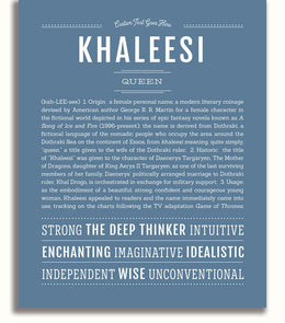 Khaleesi | Name Art Print – Name Stories
