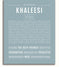 Khaleesi Personalized Name Meaning Art Prints – Name Stories