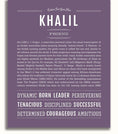 Khalil | Name Art Print – Name Stories
