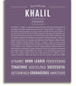 Khalil Personalized Name Meaning Art Prints – Name Stories