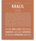 Khalil Personalized Name Meaning Art Prints – Name Stories