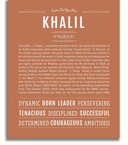 Khalil | Name Art Print – Name Stories