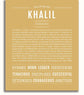 Khalil Personalized Name Meaning Art Prints – Name Stories