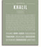 Khalil Personalized Name Meaning Art Prints – Name Stories