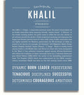 Khalil | Name Art Print – Name Stories