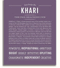 Khari Personalized Name Meaning Art Prints – Name Stories