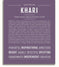 Khari Personalized Name Meaning Art Prints – Name Stories