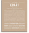 Khari | Name Art Print – Name Stories