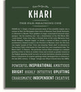 Khari Personalized Name Meaning Art Prints – Name Stories