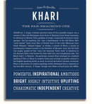 Khari | Name Art Print – Name Stories