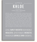Khloe | Name Art Print – Name Stories
