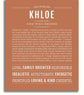 Khloe | Name Art Print – Name Stories