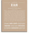 Kian | Name Art Print – Name Stories