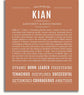 Kian | Name Art Print – Name Stories