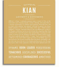 Kian | Name Art Print – Name Stories