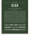 Kian | Name Art Print - Personalized Custom Gifts – Name Stories