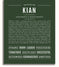 Kian | Name Art Print - Personalized Custom Gifts – Name Stories