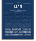 Kian | Name Art Print – Name Stories