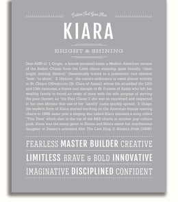 Kiara | Name Art Print – Name Stories