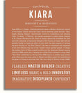 Kiara | Name Art Print – Name Stories