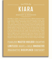 Kiara Personalized Name Meaning Art Prints – Name Stories