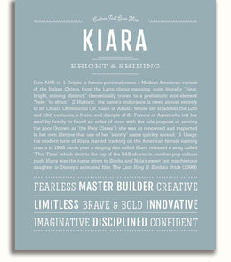 Kiara | Name Art Print – Name Stories