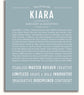 Kiara Personalized Name Meaning Art Prints – Name Stories