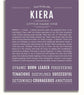 Kiera Personalized Name Meaning Art Prints – Name Stories