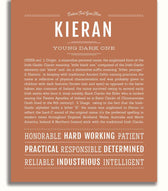 Kieran Personalized Name Meaning Art Prints – Name Stories