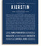 Kierstin Personalized Name Meaning Art Prints – Name Stories