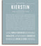 Kierstin | Name Art Print – Name Stories