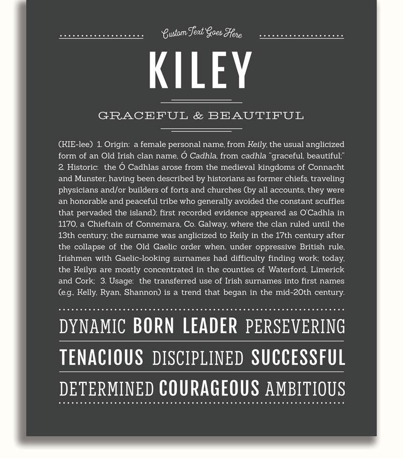 Kiley | Name Art Print – Name Stories