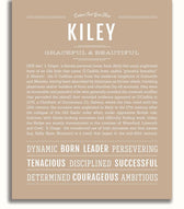 Kiley | Name Art Print – Name Stories