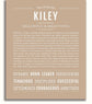 Kiley | Name Art Print – Name Stories