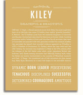 Kiley Personalized Name Meaning Art Prints – Name Stories