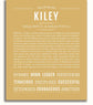 Kiley Personalized Name Meaning Art Prints – Name Stories